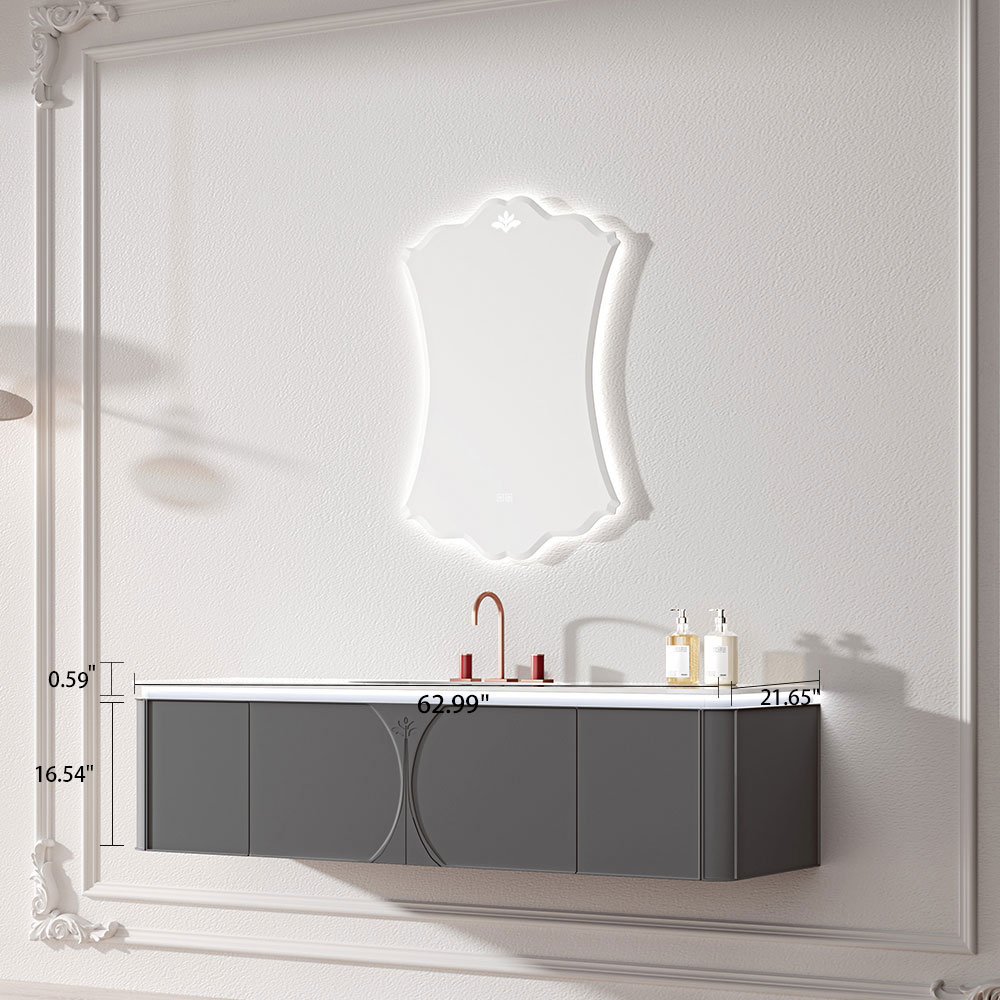 New Elegant Smart LED Bathroom Vanity Debuts: Floating Design Meets ...