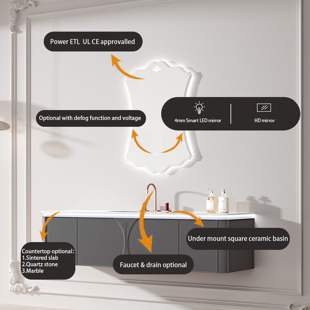 New Elegant Smart LED Bathroom Vanity Debuts: Floating Design Meets ...